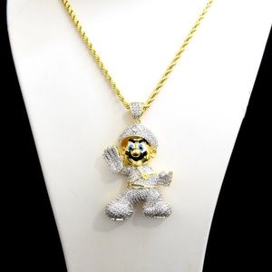 Accessories | Gold Finish Lab Diamond Custom Mario Charm Chain | Poshmark
